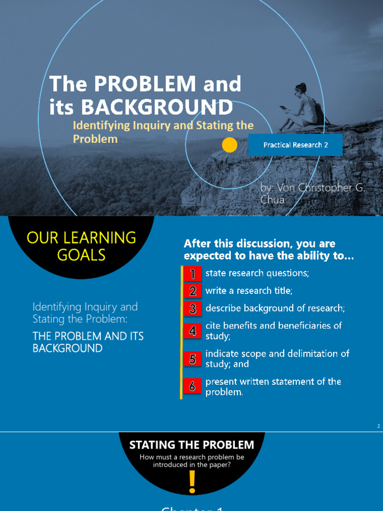 The Problem and Its Background Version 2 | PDF