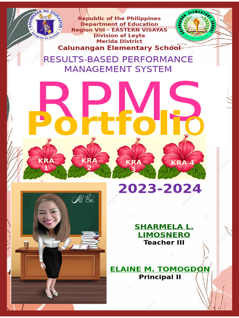 E Rpms Portfolio Design 1 2023 2024 Depedclick | PDF