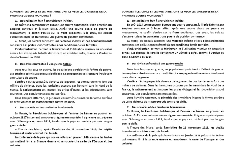 Civils Et Militaires Dans La PGM | PDF