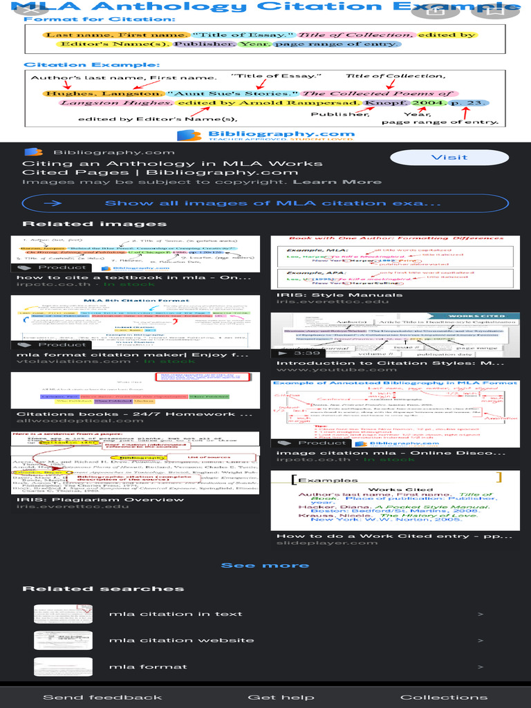 MLA Citation Example - Google Search | PDF