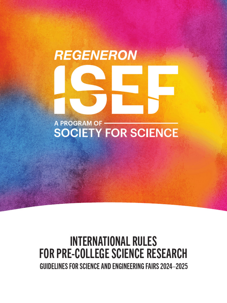 Intel ISEF Guidelines 2025 | PDF