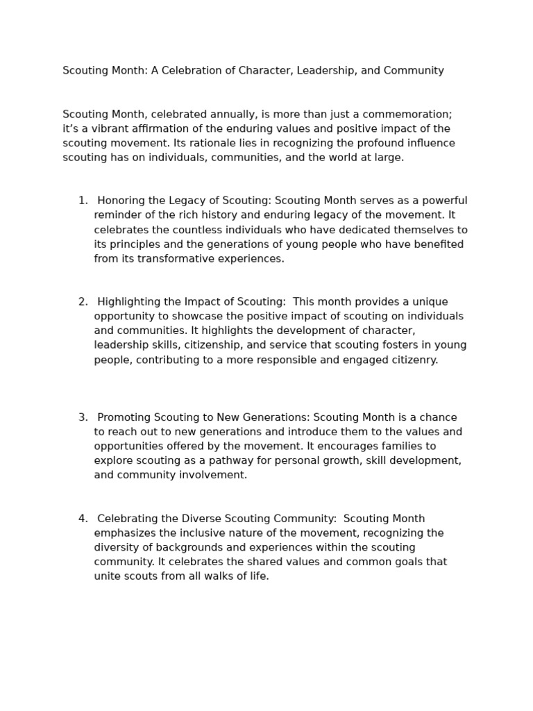 Rationale Scouting | PDF | Scouting | Community