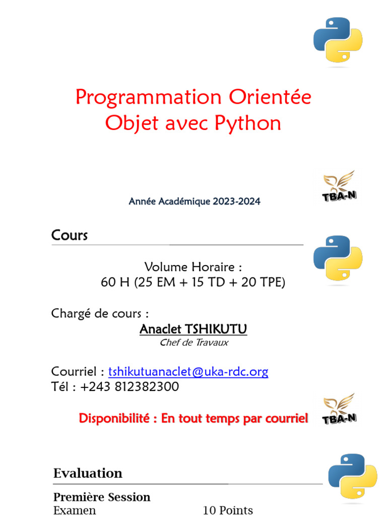Programmation Orientée Objet | PDF