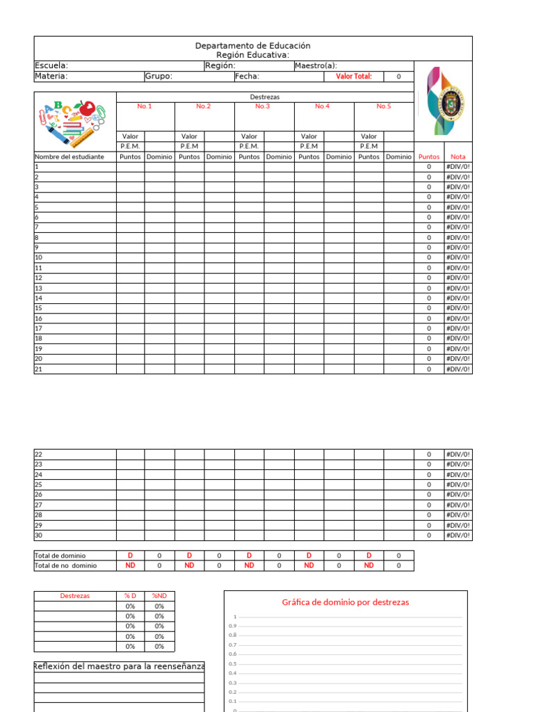 Tabulacion de Pruebas Primer Grado | PDF