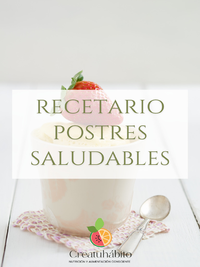 Postres Saludables Sin Azúcar para Niños | PDF | Postres | Relaciones ...