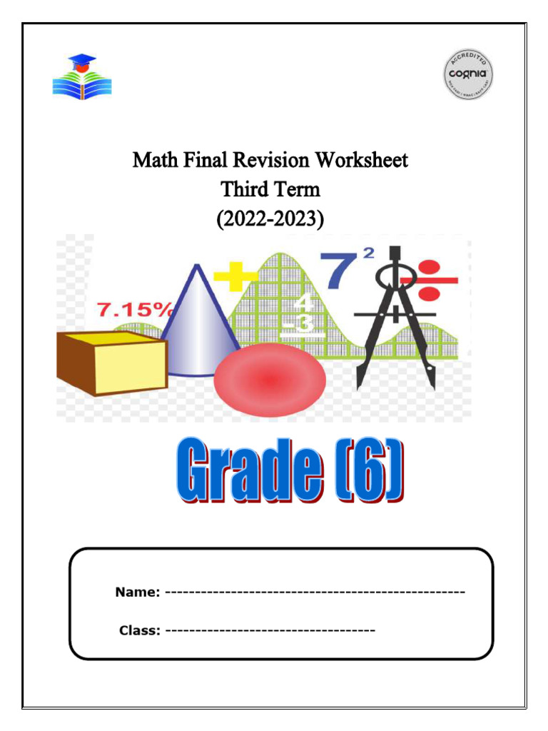 Gr.6 Math Final Revision Sheet 3rd Term 2022-2023 | PDF | Rectangle ...