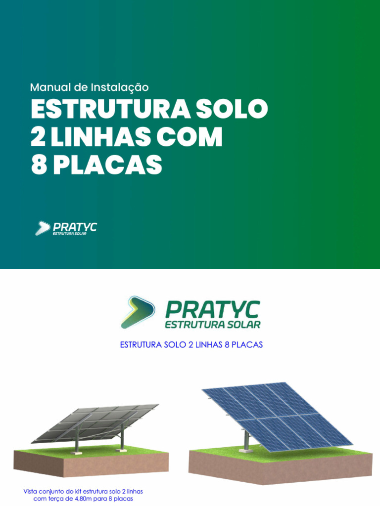 PRATYC - Estrutura solo 2 linhas 8 placas (2) | PDF