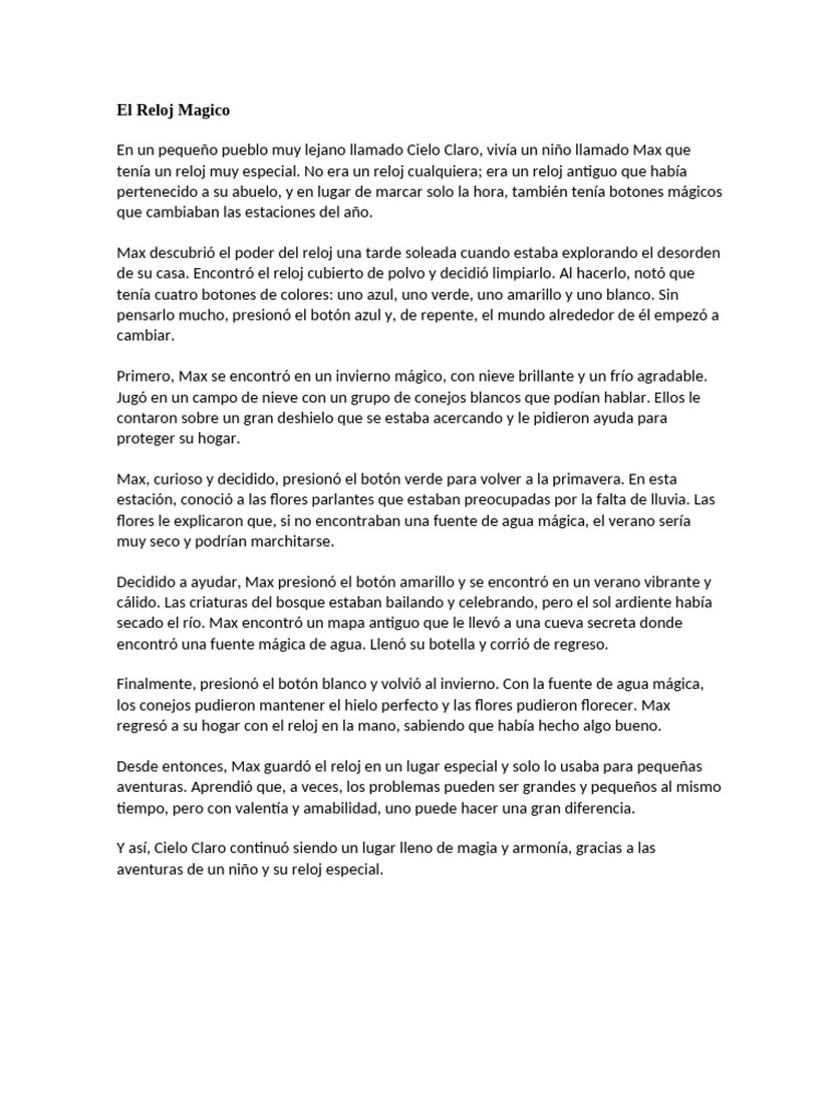 El Reloj Magico - NKOL | PDF