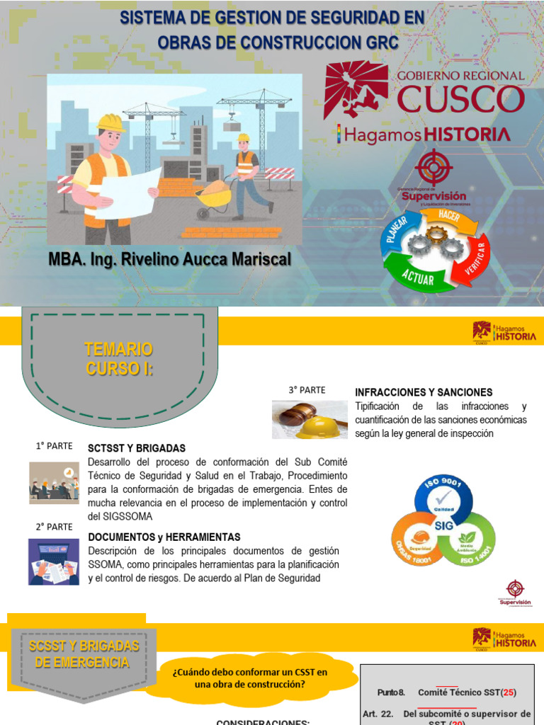 Ing Rivelino SGSST en Obras de Construcción | PDF