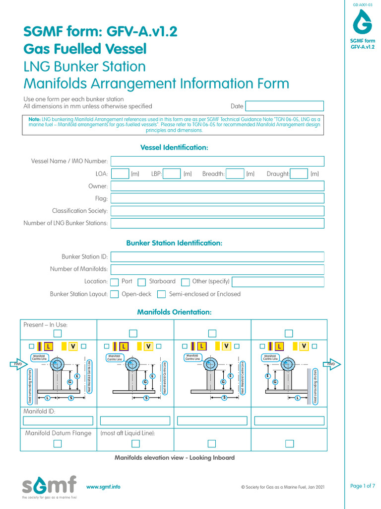 Gas Fuelled Vessel LNG Bunker Station Manifolds Arrangement Information ...