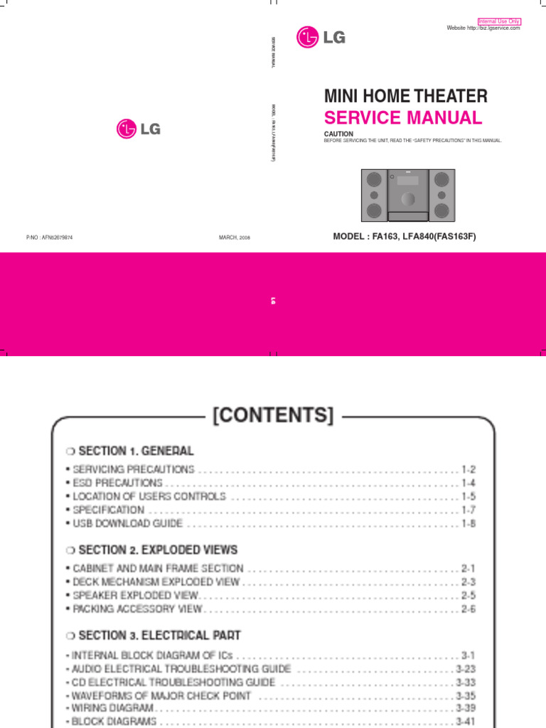LG Fa163 Lfa840 Afn52679874 | PDF