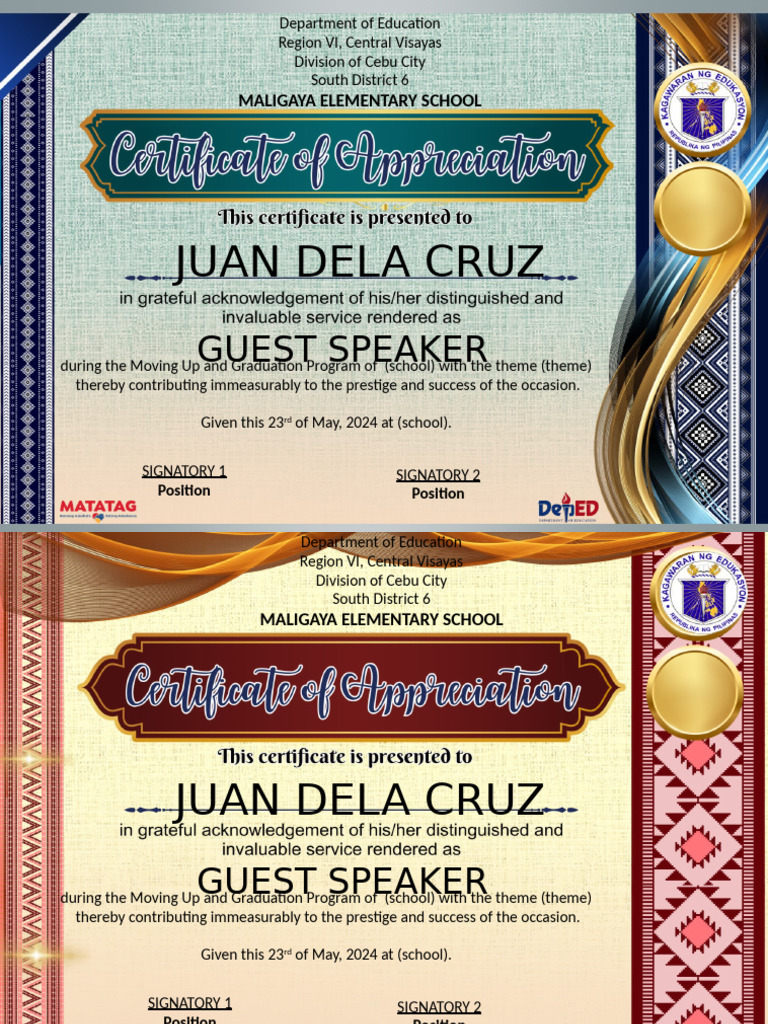Certificates Guest Speaker | PDF