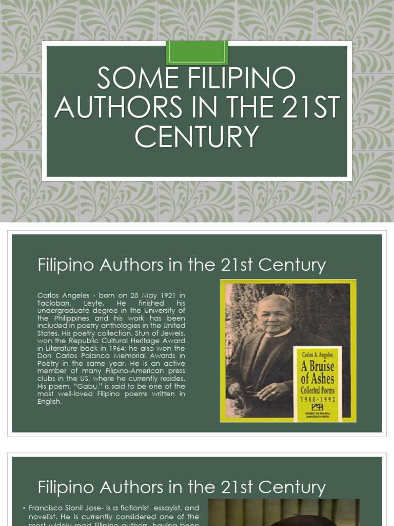 Notable Filipino Authors of the 21st Century | PDF | Philippines
