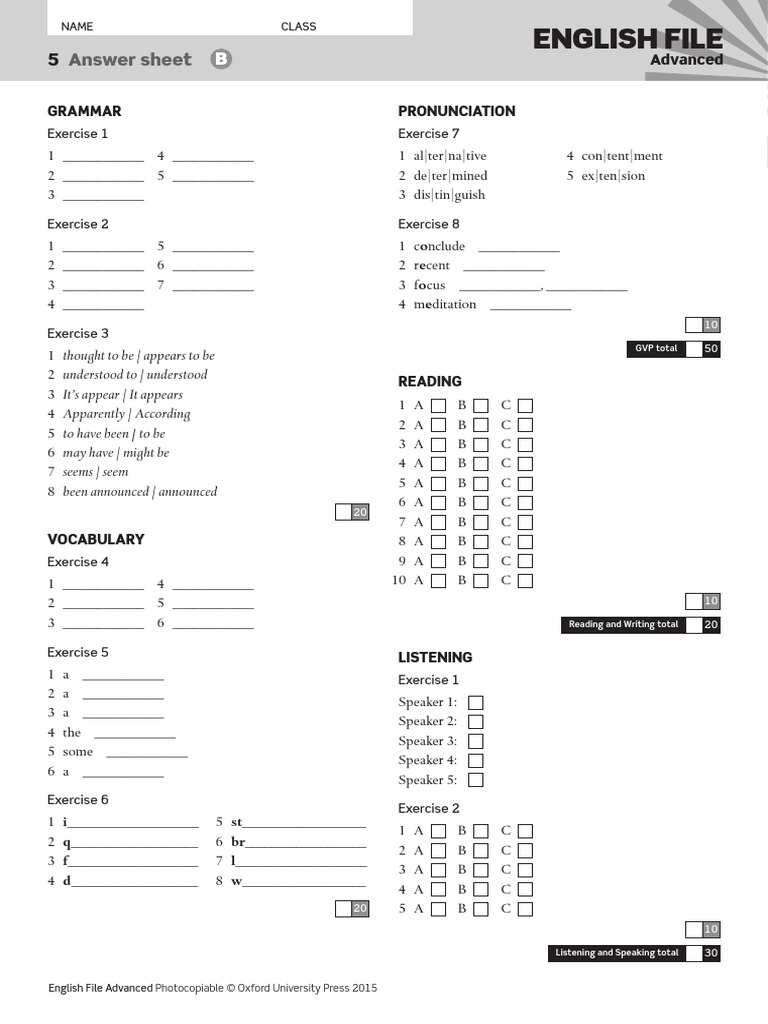 Ef3e Adv Filetest 05b Answer Sheet Pdf