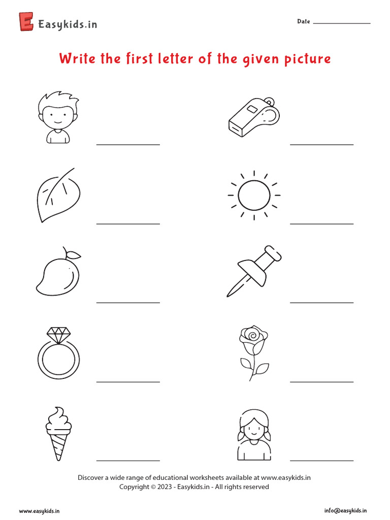 Write the First Letter Nursery | PDF