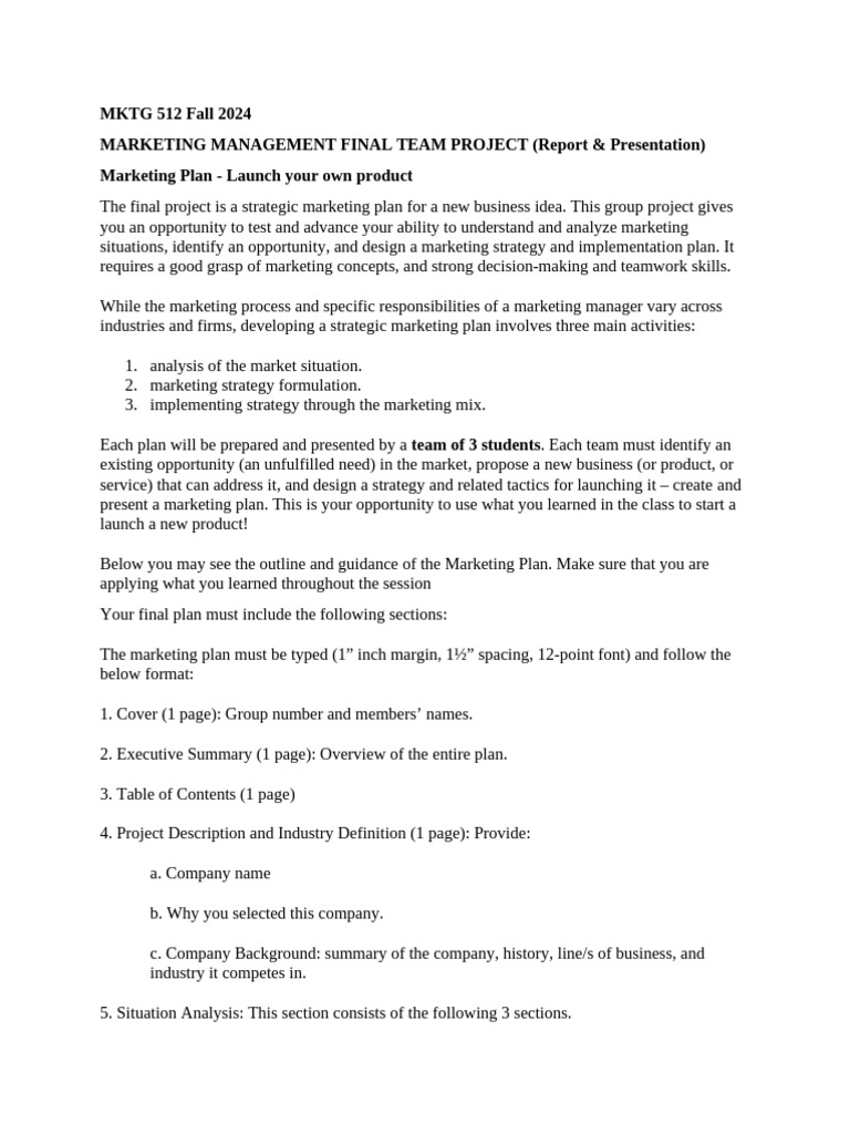 MKTG 512 Final Team Project | PDF