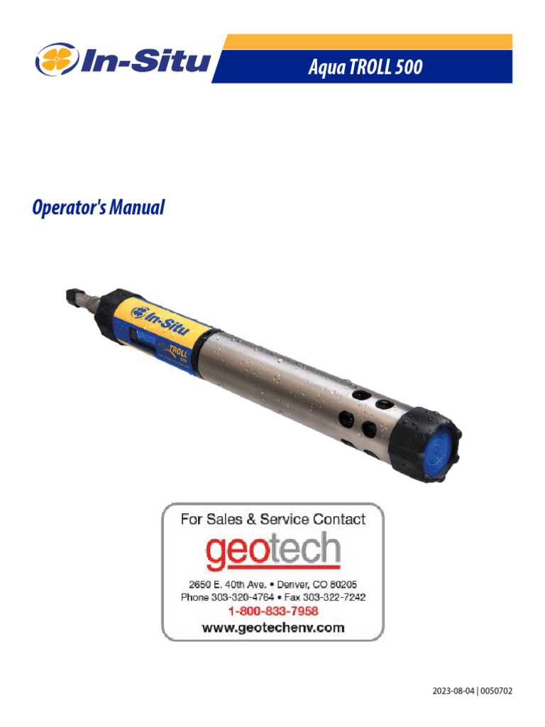 Aqua TROLL 500 Manual | PDF