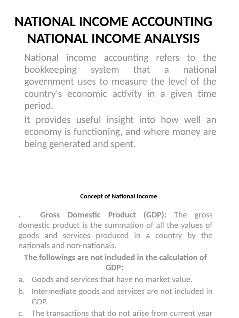 National Income Accounting Lecture Note 2 | PDF