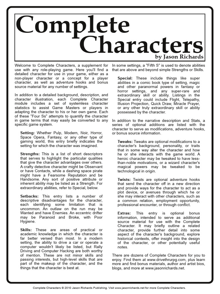 Complete Characters 005 - Lisonnel Arma | PDF