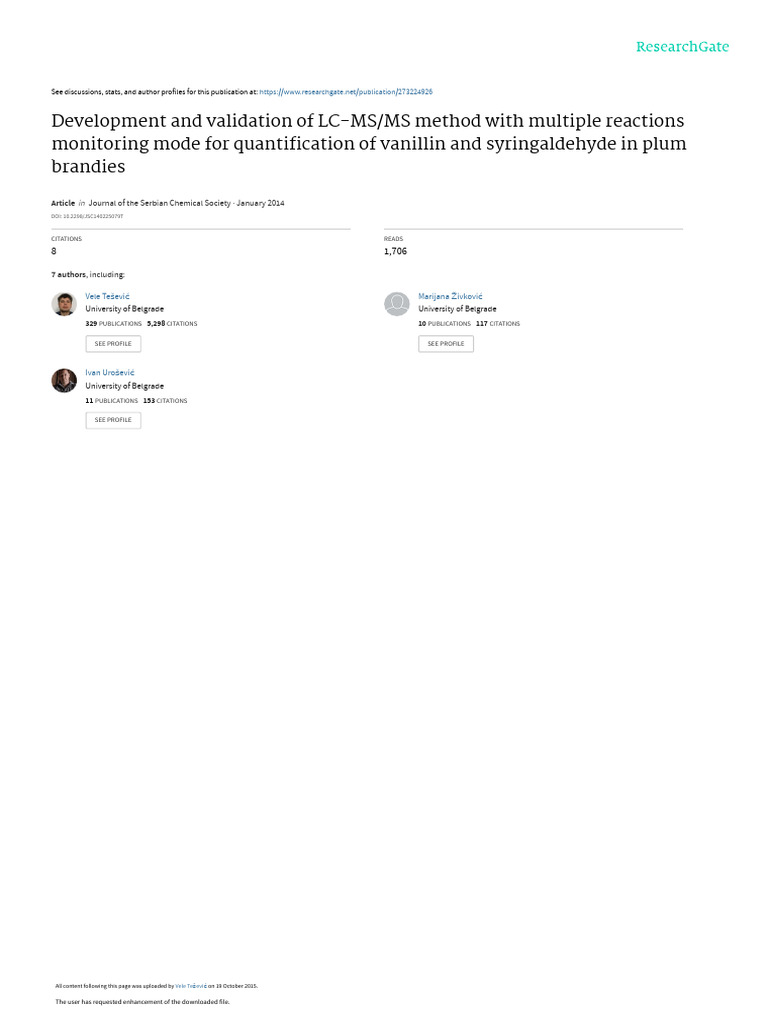 Development and Validation of LC-MSMS Method With | PDF