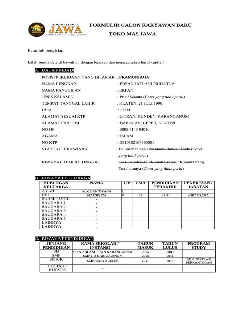 Formulir Print | PDF