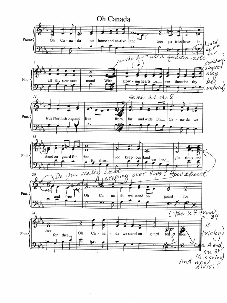 O Canada Kulbacki Arrangement | PDF