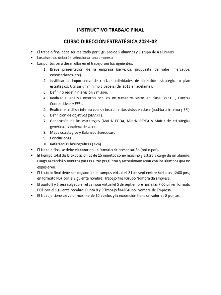 Instructivo Trabajo Final 2022-02 | PDF