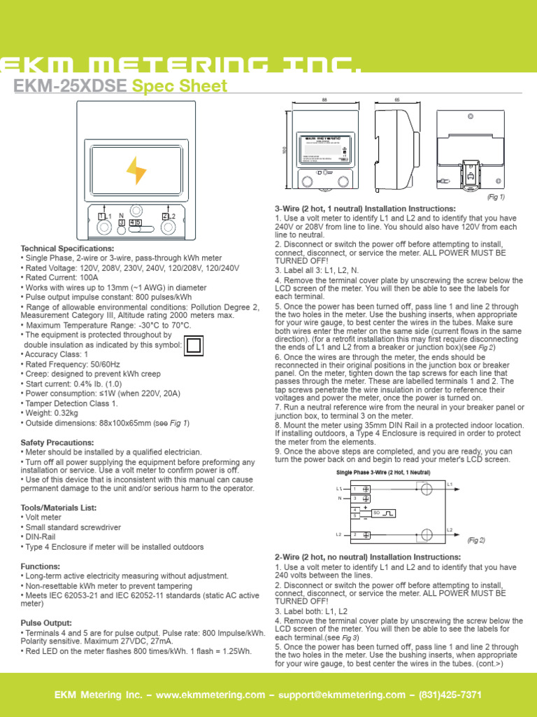 EKM 25XDSE Spec Sheet | PDF