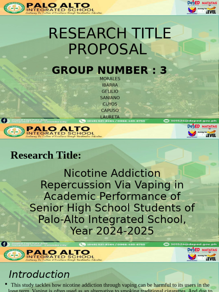 Group 3 PPT Title Defence | PDF