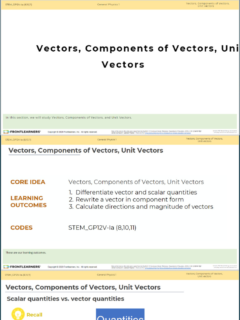 Lesson-4-Vectors-Components-of-Vectors-Unit-of-Vectors-Student-Copy | PDF