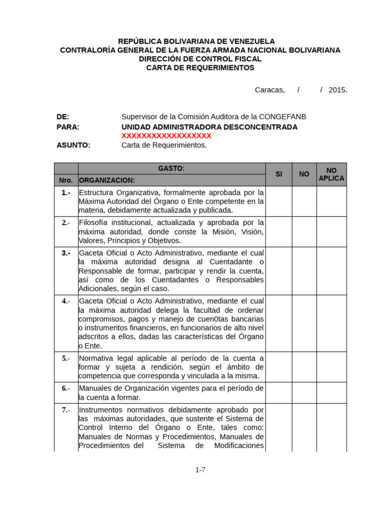 Carta Requerimiento | PDF