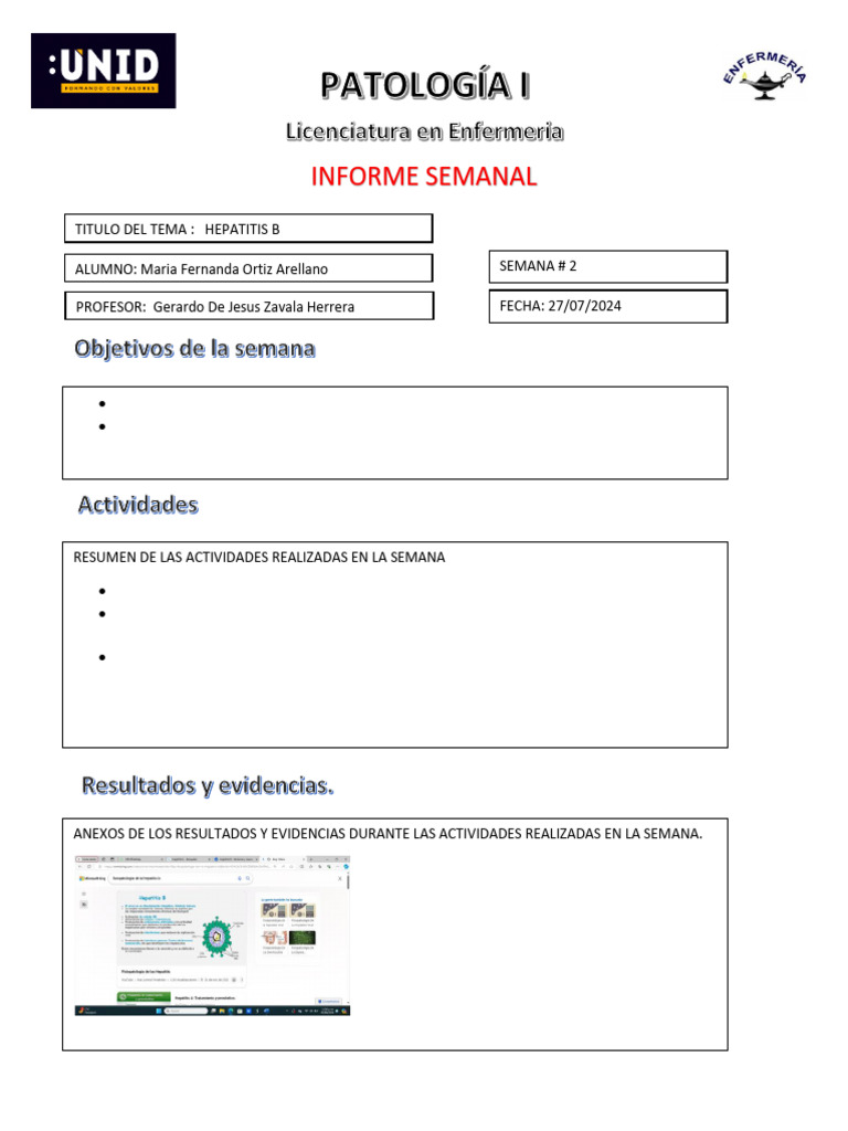 Reporte Semanal | PDF