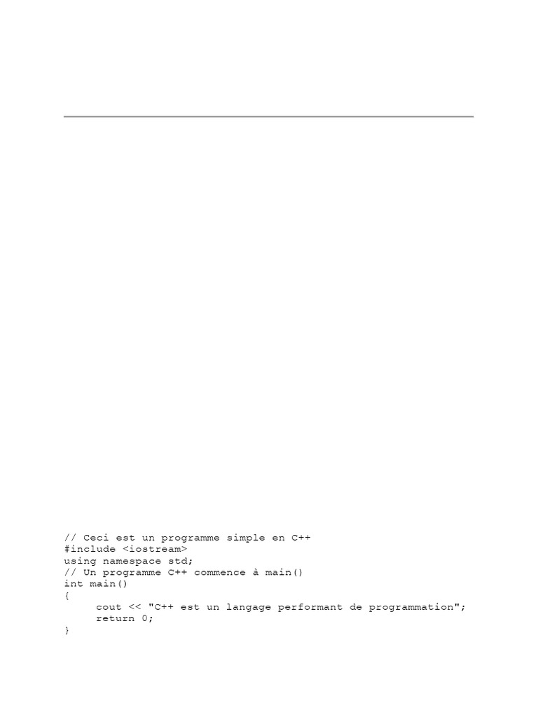 Chap1 BASES DE LA PROGRAMMATION EN C++ | PDF | C++ | Teaching Methods & Materials