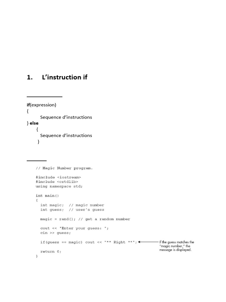 Chap3 Structures de Controle | PDF
