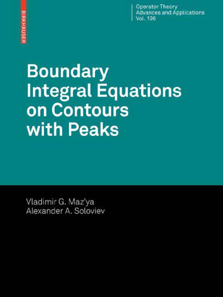 Boundary Integral Equations On Contours With Peaks - Maz'ya ...