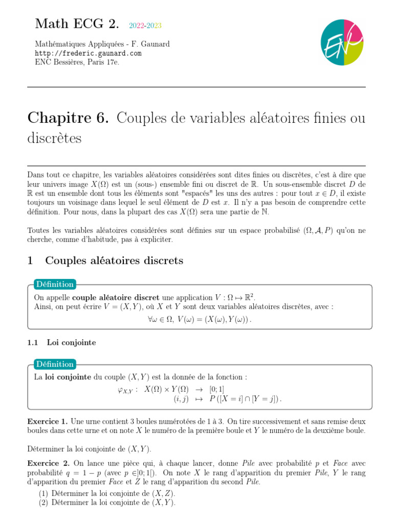 Variables Aléatoire ENC | PDF