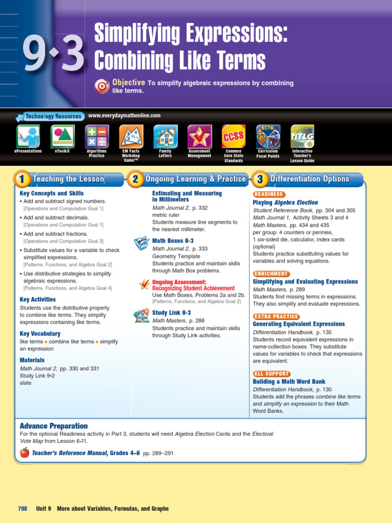Simplifying Expressions | PDF