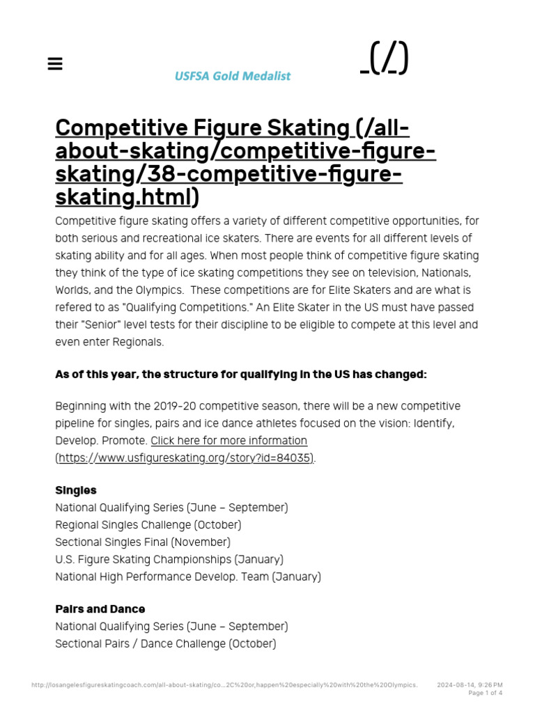 Competitive Figure Skating | PDF