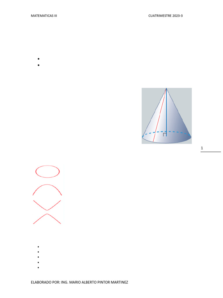 Practica 1 Secciones Conicas X | PDF | Geometría del plano euclidiano | Geometría analítica