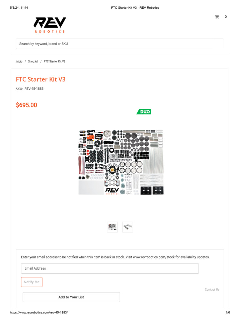 FTC Starter Kit V3 - REV Robotics | PDF