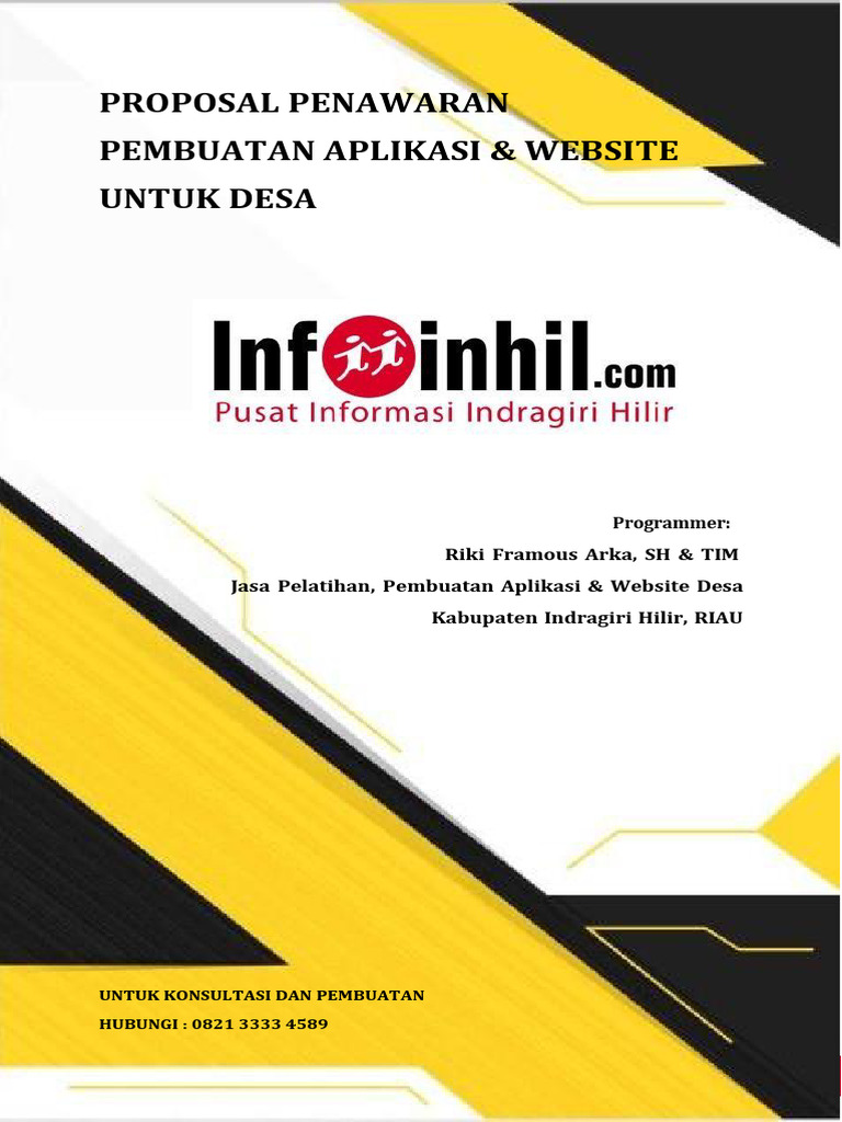 Proposal Aplikasi Layanan Dan Website Desa 2024 | PDF