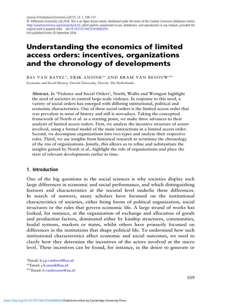 Understanding The Economics of Limited Access Orders Incentives ...