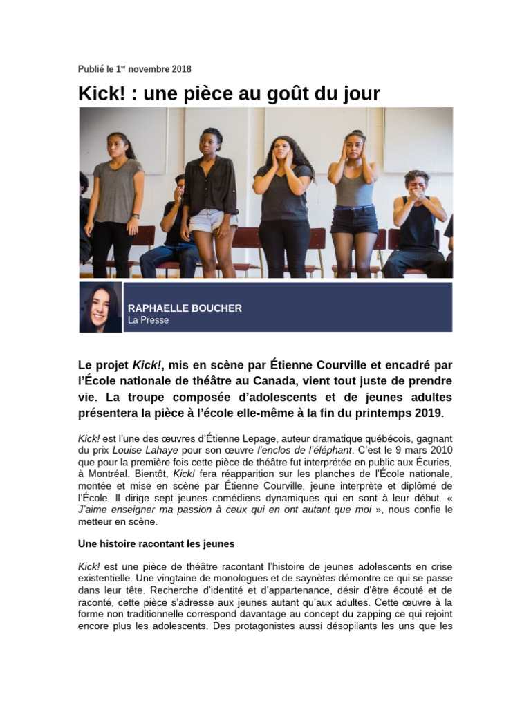 Le Projet Kick | PDF