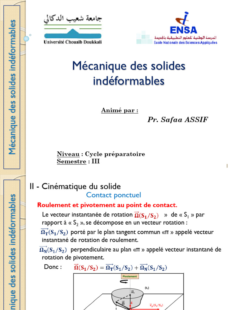 Mecanique Du Solide Chapter 2 Part 3 | PDF