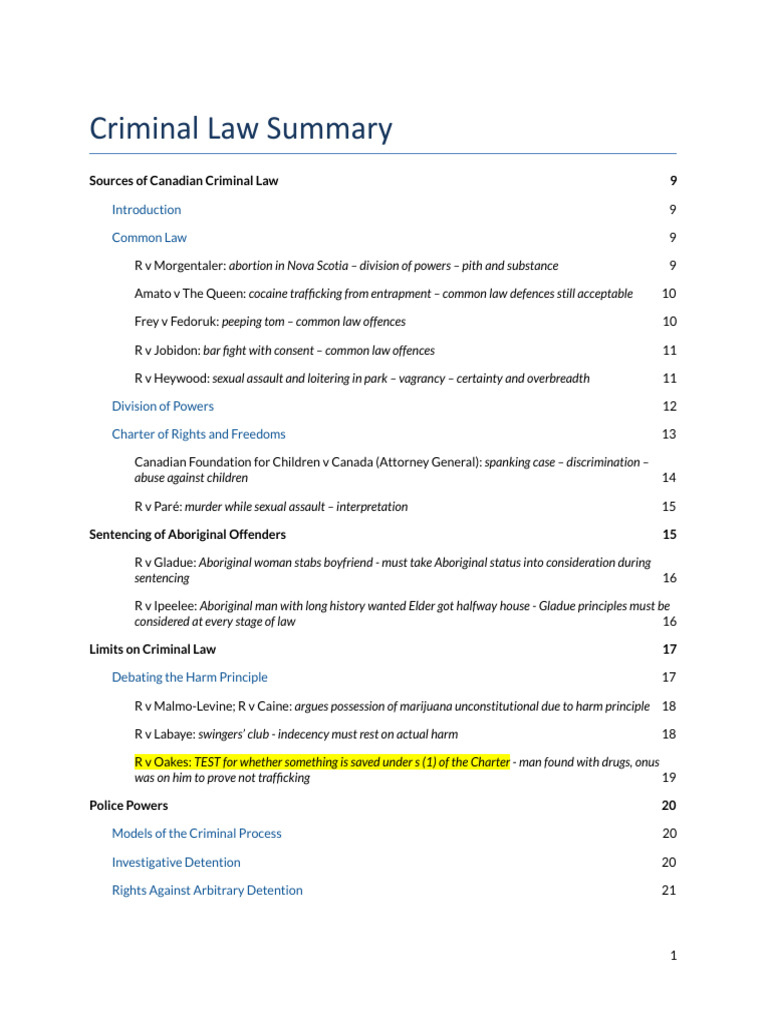 Criminal I (Kirley) - 2018 | PDF