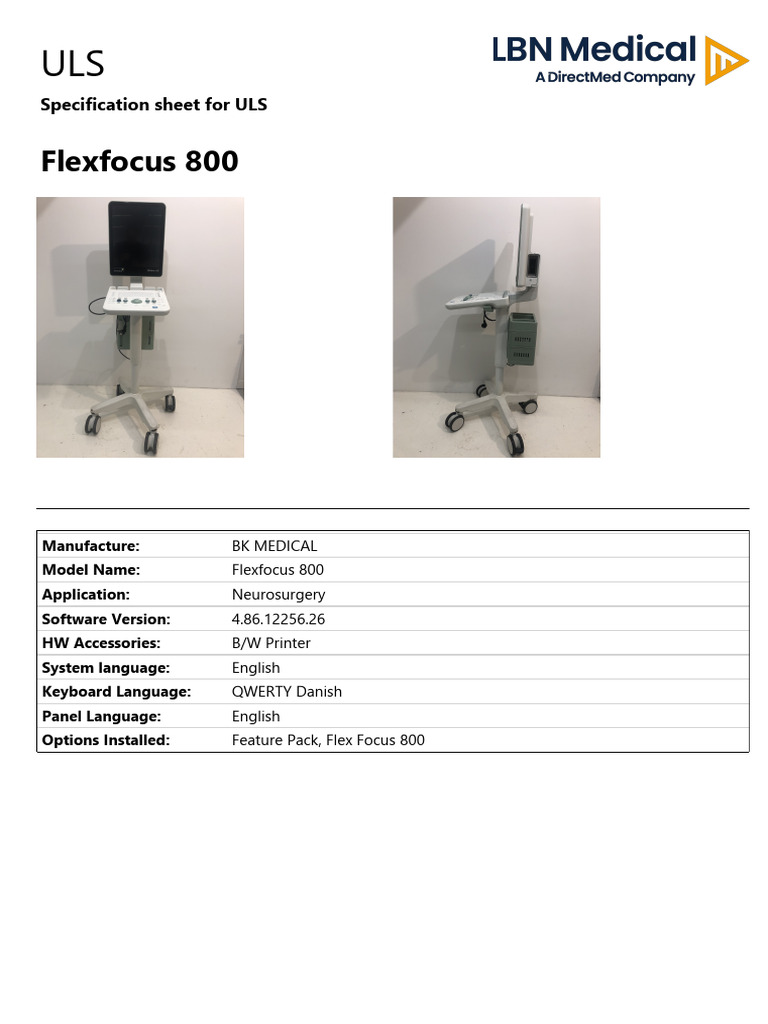Flexfocus 800 - 5002078 | PDF