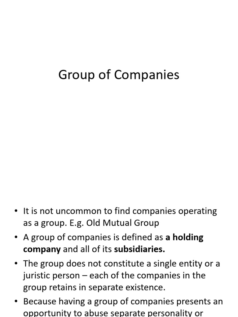 7. Companies Part 7 - Group of Companies | PDF