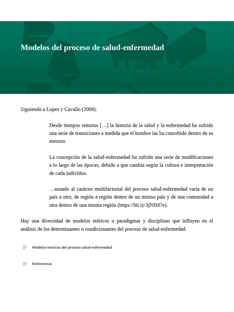Modelos Del Proceso de Salud-Enfermedad | PDF