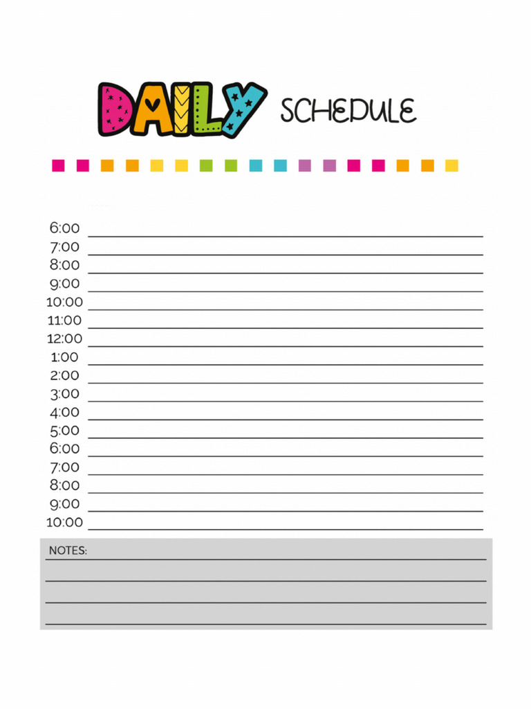 Daily Schedule | PDF