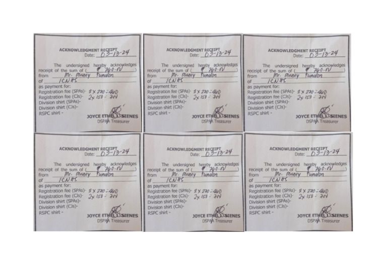 RSPC Receipt 2024 | PDF